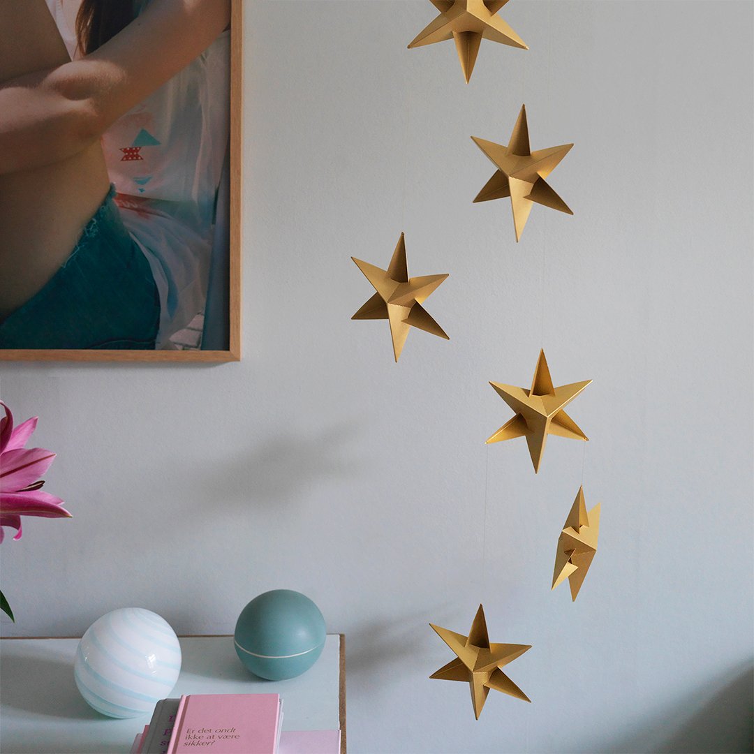 Star Mobile, gold - Mobiles - Livingly Paper Craft and Mobiles