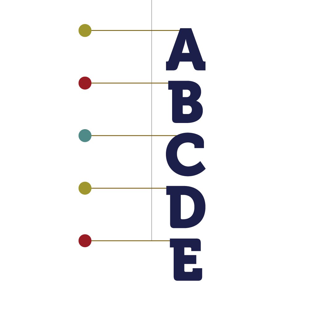 Letter Mobile, 5 letters, blue - Mobiles - Livingly Paper Craft and Mobiles