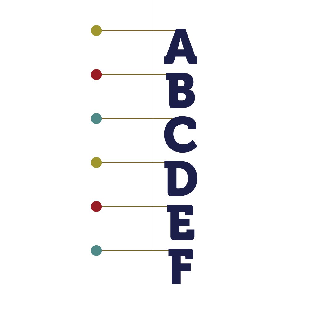 Letter Mobile, 6 letters, blue - Mobiles - Livingly Paper Craft and Mobiles