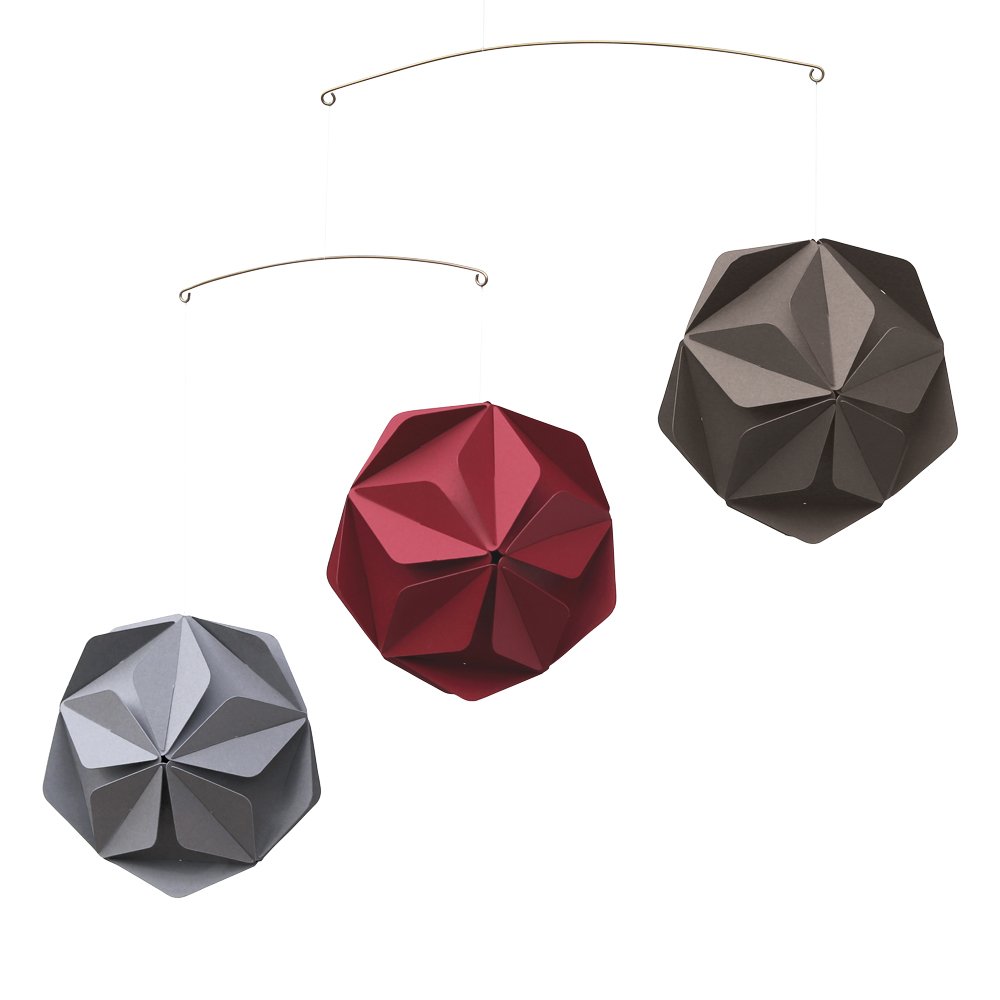 Multi Mobile DIY 30, red/grey - Mobiles - Livingly Paper Craft and Mobiles