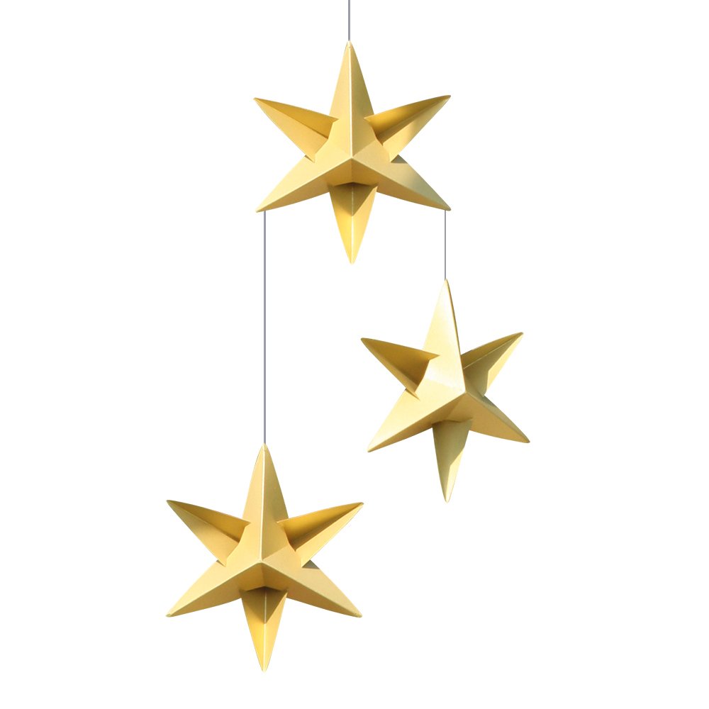 Sirius Stjerne Mobile Mega, 3 stjerner, guld - Jul - Livingly juleuro