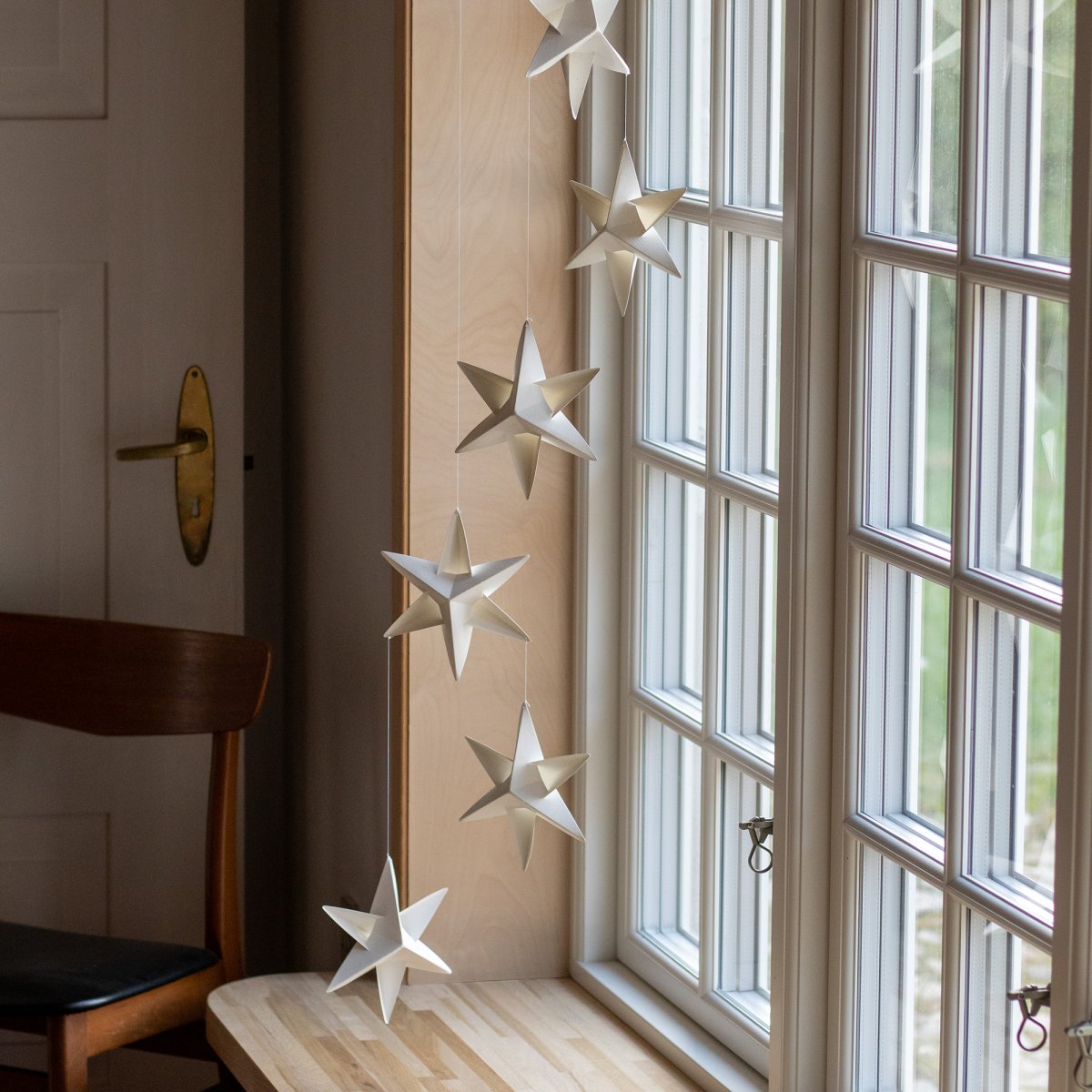 Star Mobile, white, mobiles - Livingly Paper Craft & Mobiles