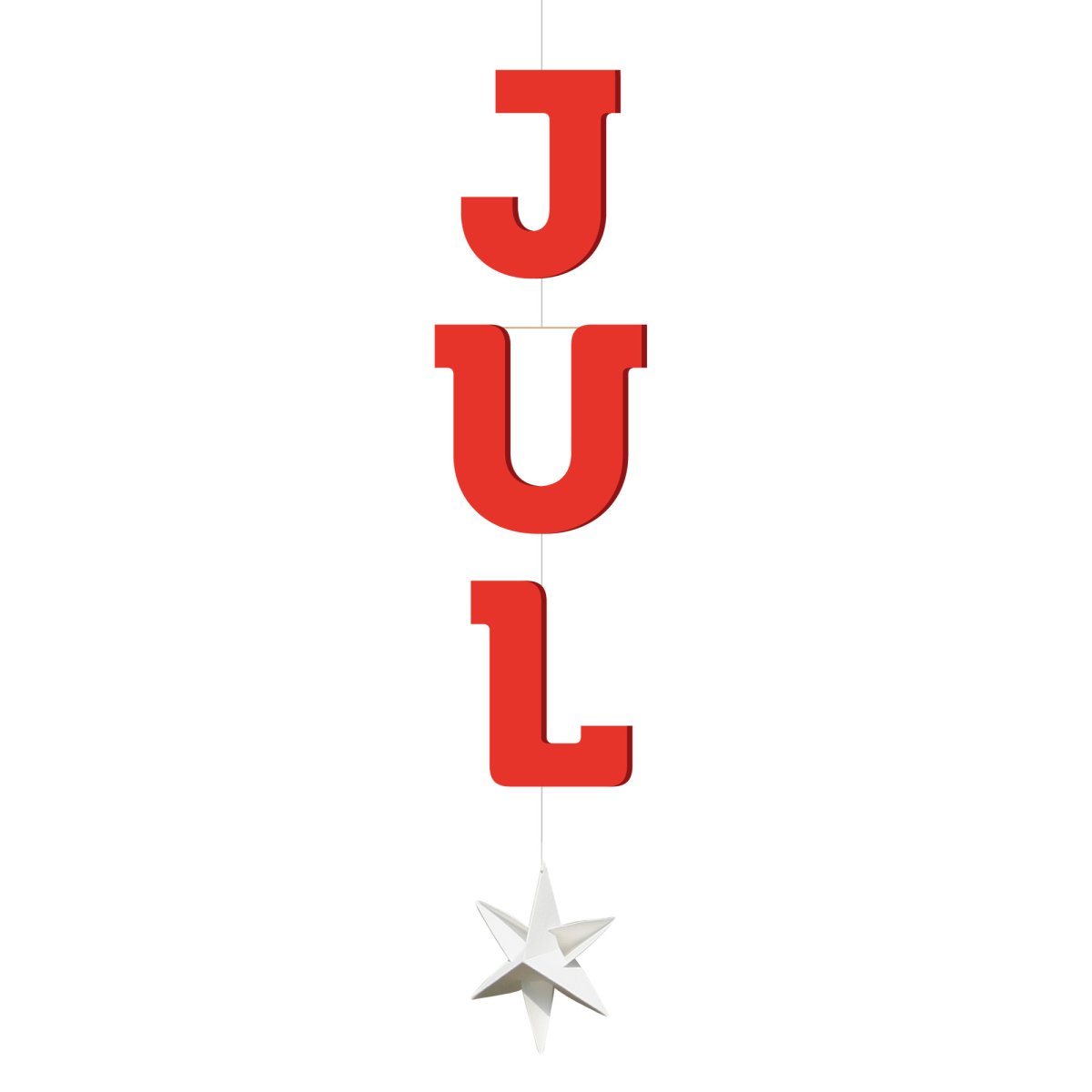 JUL mobile spinning w. star - Christmas - Livingly Paper Craft and Mobiles