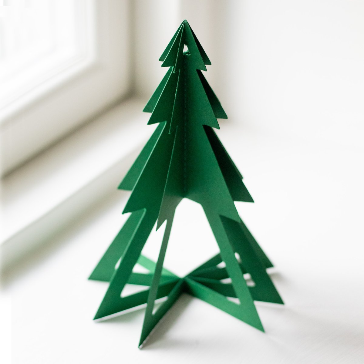 Geometree, large - green paper tree - Livingly Mobiles