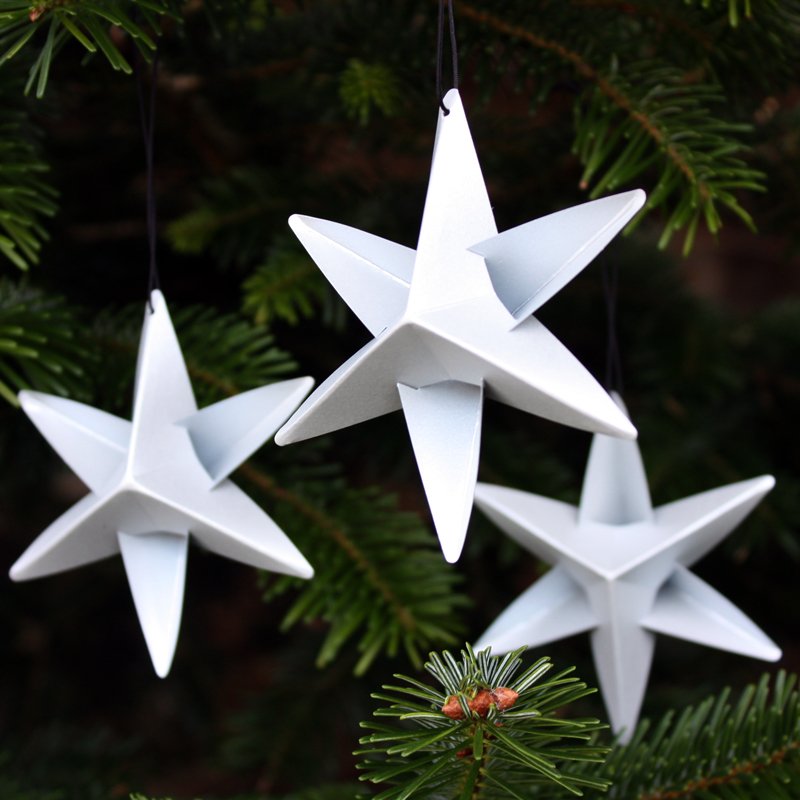 Sirius Star Mini, silver, 3 pcs - Christmas - Livingly Paper Craft and ...