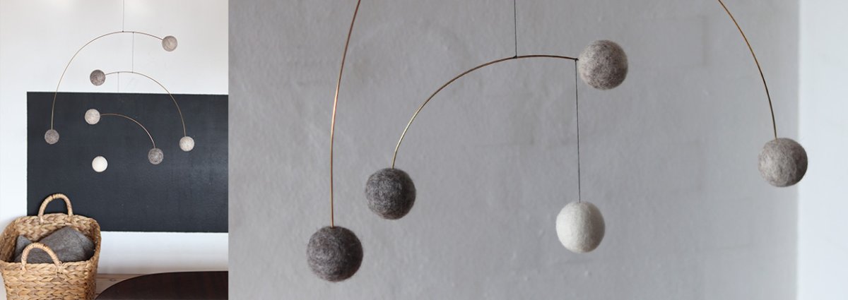 Hanging sculptures, decorative mobiles, Design made in Denmark